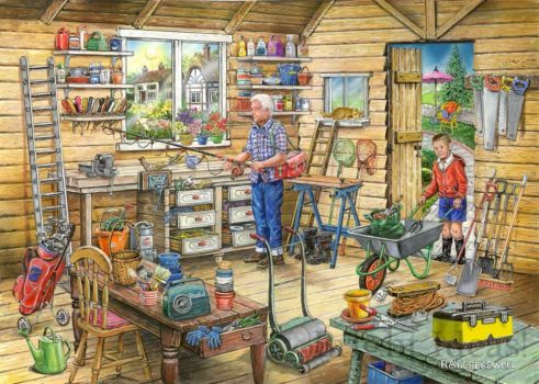 Solve Fred's Shed Ray Cresswell jigsaw puzzle online with 88 pieces