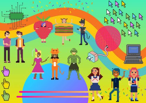 Solve 8-bit disco jigsaw puzzle online with 247 pieces