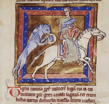 Solve Medieval leopard jigsaw puzzle online with 49 pieces