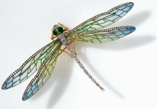 Solve Art Nouveau French Dragonfly Brooch, ca. 1890, Edgar Bense jigsaw ...