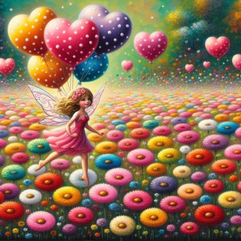 Solve Tęczowy taniec jigsaw puzzle online with 144 pieces