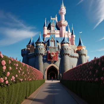 Solve The Rose Castle jigsaw puzzle online with 49 pieces
