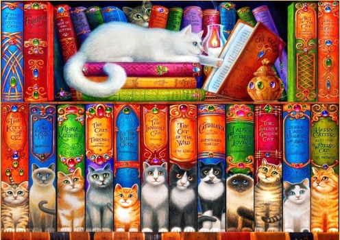 Solve A Library For Cats jigsaw puzzle online with 352 pieces