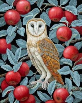 Solve "Barn Owl in Apple Tree" jigsaw puzzle online with 20 pieces
