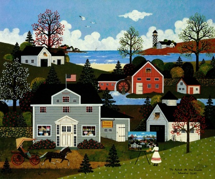 Solve {Jane Wooster Scott} Artist At Her Easel jigsaw puzzle online ...