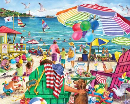 Solve At The Beach jigsaw puzzle online with 180 pieces