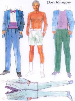 Solve Don Johnson Paper Doll jigsaw puzzle online with 80 pieces