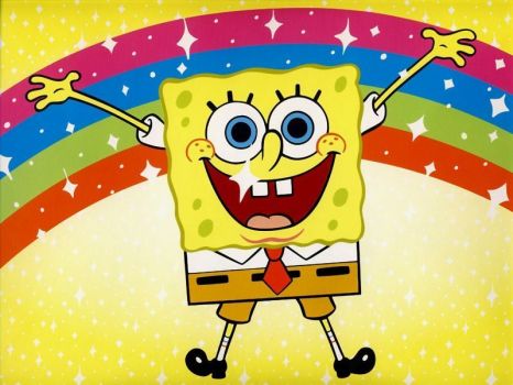 Solve spongebob by a rainbow jigsaw puzzle online with 130 pieces