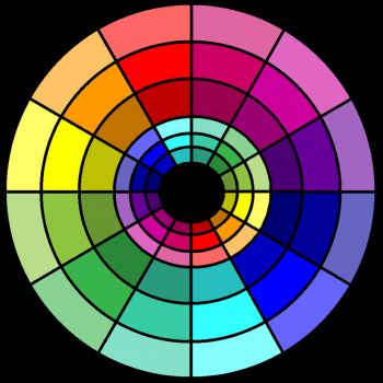 Solve color wheel jigsaw puzzle online with 144 pieces