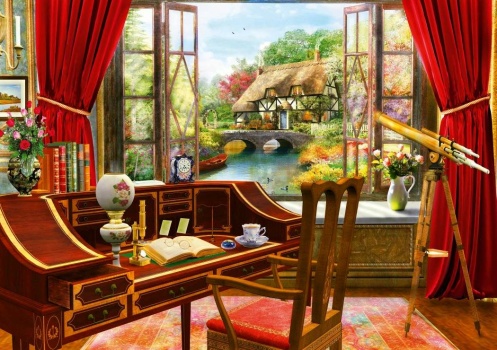 Solve View from the Study jigsaw puzzle online with 176 pieces