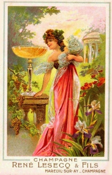 Solve Champagne Rene Lesecq & Fils, ca 1910 jigsaw puzzle online with ...