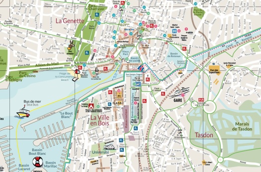 Solve La Rochelle City Centre Map jigsaw puzzle online with 176 pieces