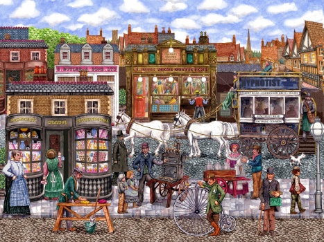 Solve Victorian Town jigsaw puzzle online with 352 pieces