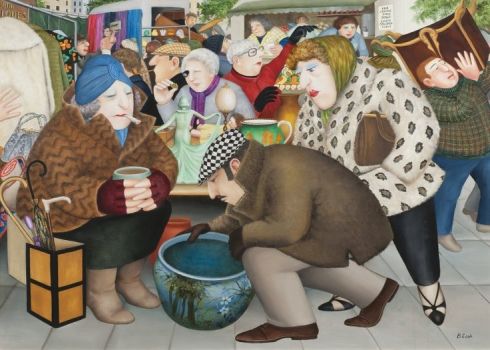 Solve beryl cook-bermondsey-market jigsaw puzzle online with 108 pieces