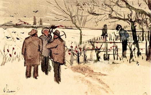 Solve Miners in the Snow Winter, 1882, Vincent Van Gogh (1853-1890 ...