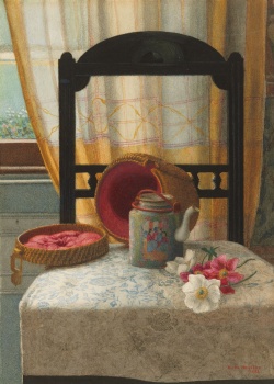 Solve Kate Hayllar - Still life with a Canton famille rose teapot and ...