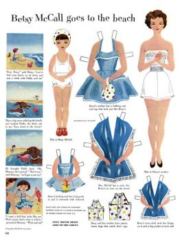 Solve Betsy McCall Goes to the Beach paper doll jigsaw puzzle online ...