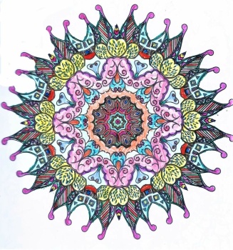 Solve Coloring Mandala jigsaw puzzle online with 49 pieces