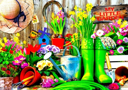 Solve My Little Garden jigsaw puzzle online with 352 pieces