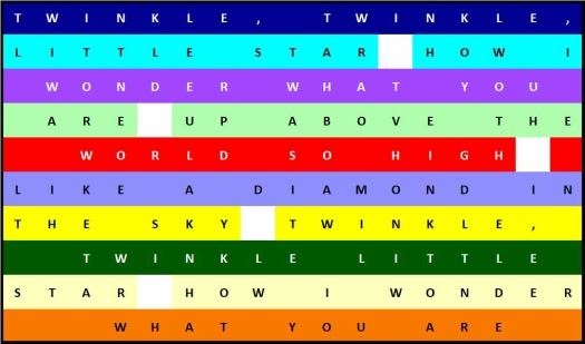 Solve Word 186 Nursery Rhymes 170 jigsaw puzzle online with 170 pieces