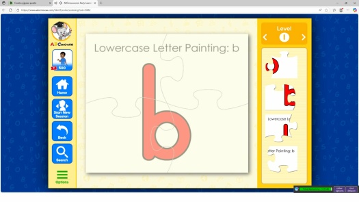 Solve Lowercase letter painting: b jigsaw puzzle online with 15 pieces