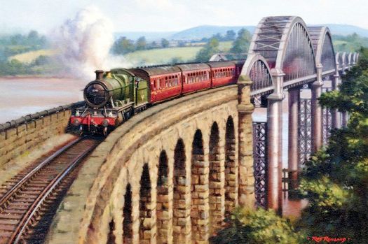 Solve Ex-GWR '4300' Class 2-6-0 No 6341 crosses the Severn Bridge by ...