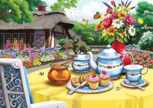Solve Afternoon Tea jigsaw puzzle online with 88 pieces