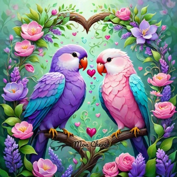 Solve Love Birds jigsaw puzzle online with 81 pieces