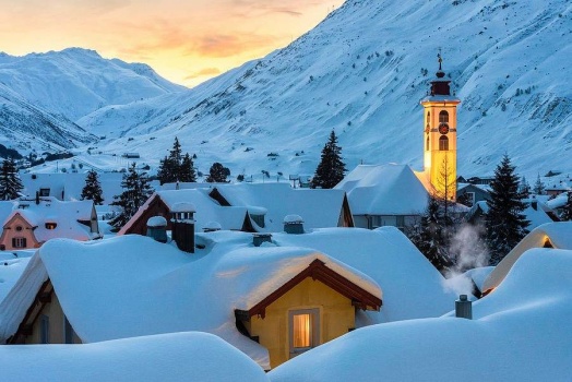 Solve The Alpine Village of Andermatt in the Winter Evening by ...