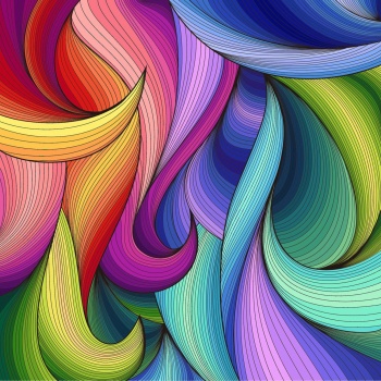 Solve Crazy Colorful Waves jigsaw puzzle online with 100 pieces