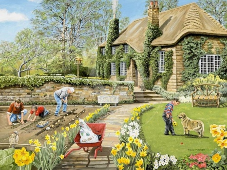 Solve Spring Planting jigsaw puzzle online with 192 pieces