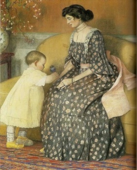 Solve Ernest Rouart (French, 1874–1942), Julie et son fils aîné Julien ...