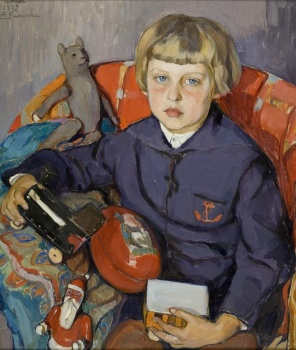 Solve Elena Kiseleva (Russian,1878-1974) - Portrait of a Son, 1925. The ...