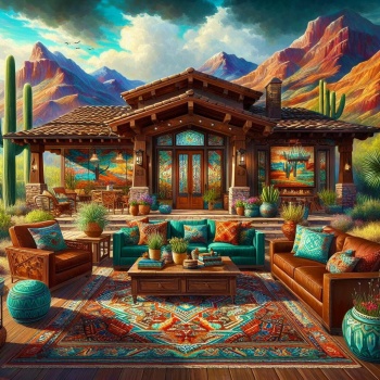 Solve beautiful ranch style home in the Arizona desert mountains jigsaw ...