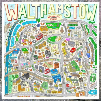 Solve Illustrated Map of Walthamstow jigsaw puzzle online with 256 pieces