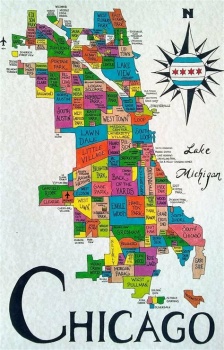 Solve Chicago map jigsaw puzzle online with 96 pieces