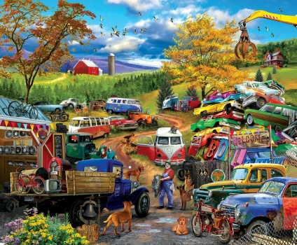 Solve Junk-Yard-Tour jigsaw puzzle online with 208 pieces