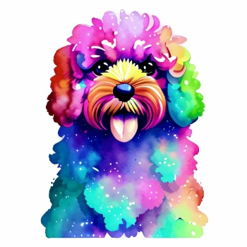 Solve Watercolor Cockapoo jigsaw puzzle online with 81 pieces