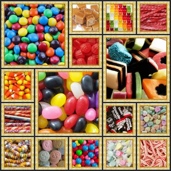 Solve candy jigsaw puzzle online with 100 pieces