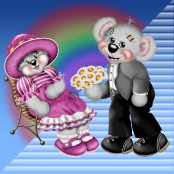 Solve Creddy Bears Friendship 24 jigsaw puzzle online with 25 pieces
