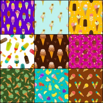 Solve Ice cream patterns 19 jigsaw puzzle online with 324 pieces
