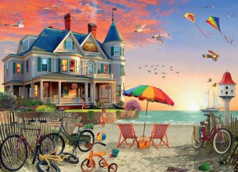 Solve Fun Time at the Beach by David Mcclean jigsaw puzzle online with ...