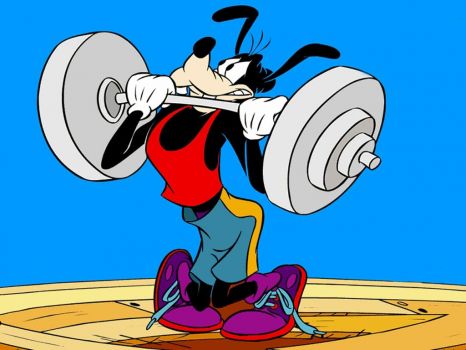 Solve goofy working out jigsaw puzzle online with 300 pieces