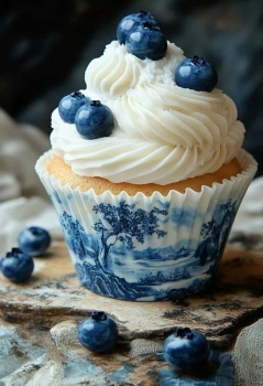 Solve Blueberry muffing jigsaw puzzle online with 600 pieces