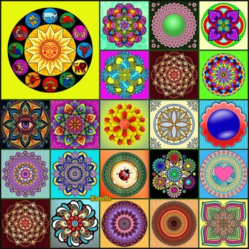 Solve Mandalas jigsaw puzzle online with 225 pieces