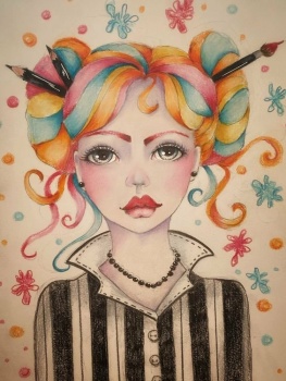 Solve Sharon Holmberg Artwork - 'The Scholar' jigsaw puzzle online with ...