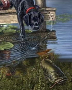 Solve Gone Fishing jigsaw puzzle online with 63 pieces