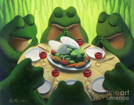 Solve Giving Thanks Before Dinner by Chris Miles jigsaw puzzle online with 63 pieces