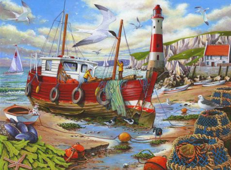 Solve Keith Stapleton painting jigsaw puzzle online with 88 pieces