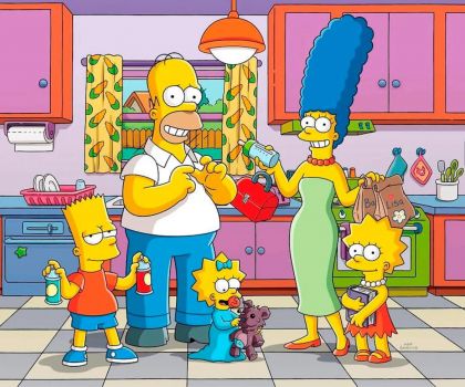 Solve simpsons jigsaw puzzle online with 120 pieces